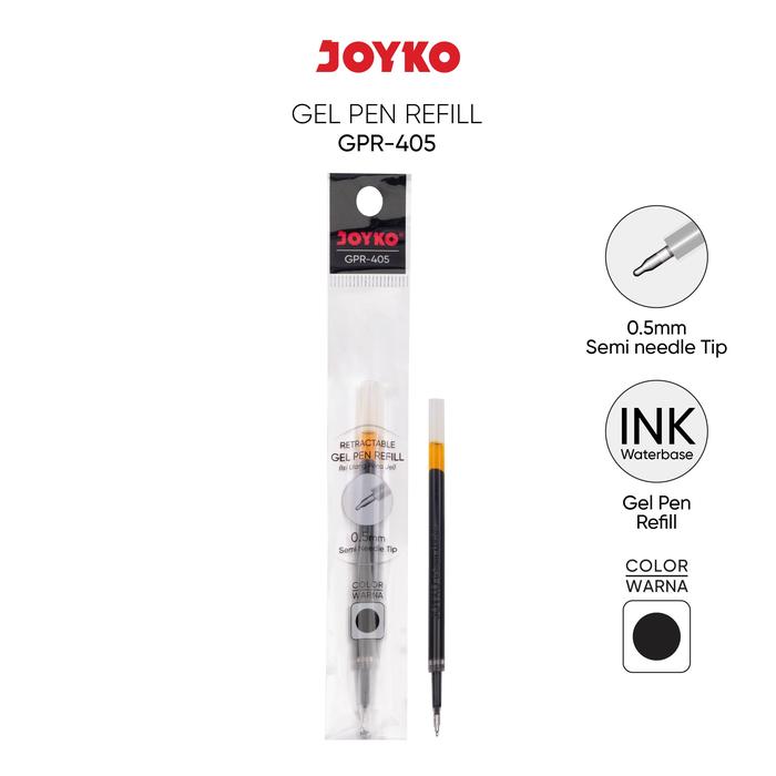Promo Retractable Gel Pen Refill Isi Ulang Pena Jel Joyko GPR-405 0.5 ...