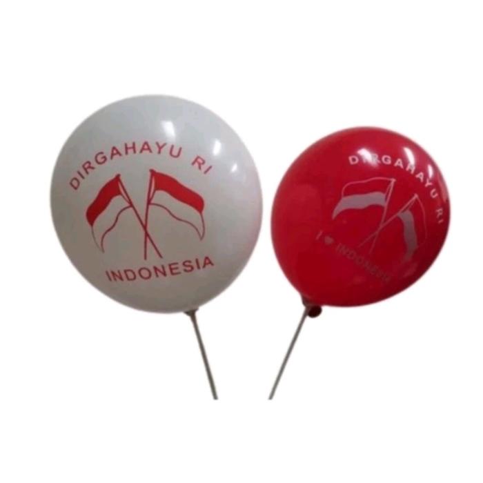 Jual balon latex dirgahayu Ri / balon merah putih 17 agustus hari ...