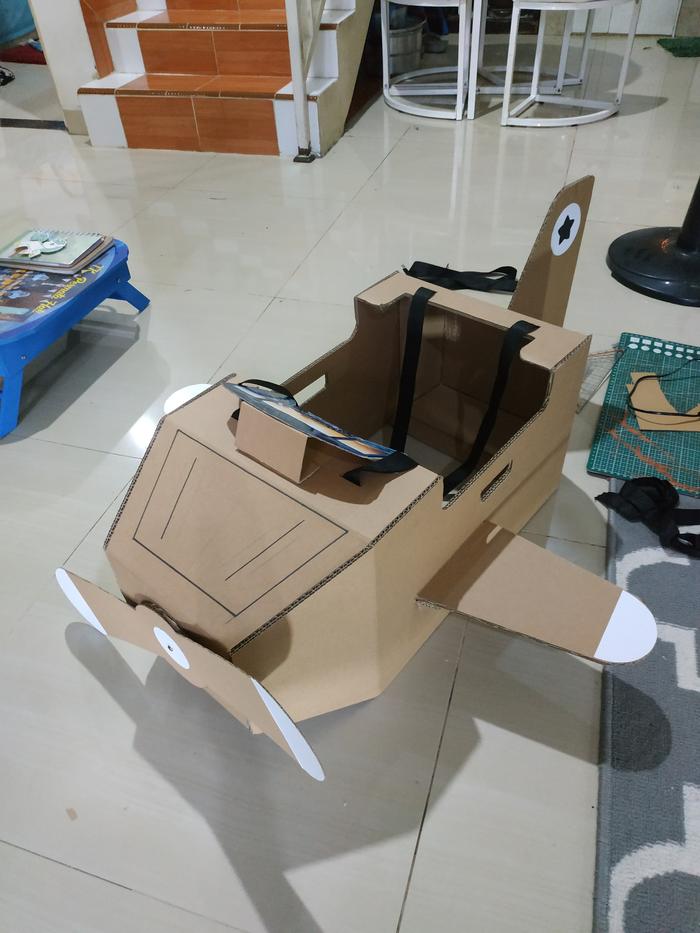 Jual Kostum pesawat kardus untuk sepeda hias / mainan kardus / pentas ...