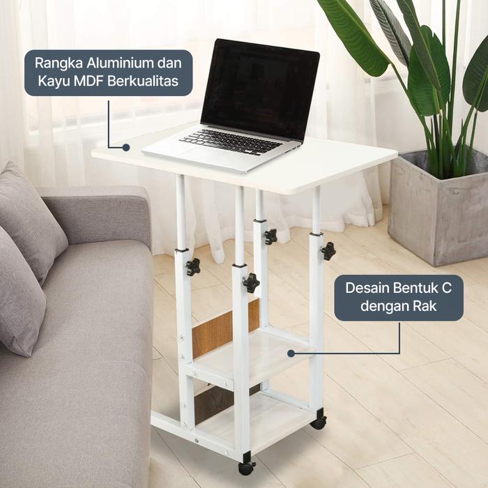 Jual Meja Belajar Laptop Lipat Meja Kerja Dorong Susun Minimalis ...