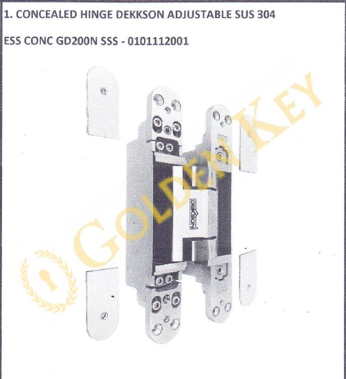 Jual Engsel Tanam Pintu Dekson Dekkson GD 200N Concealed Hinge CONC ...