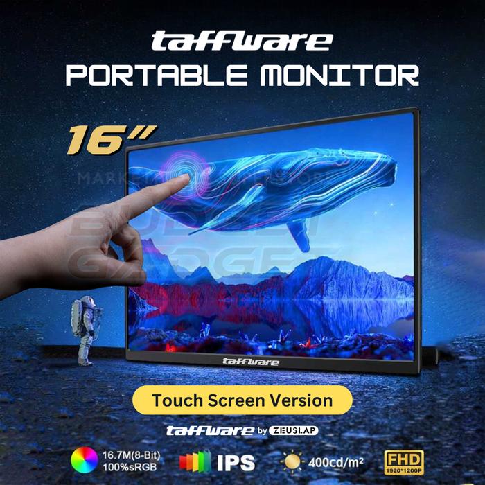 Jual Taffware Portable Monitor Full HD IPS Display USB Type C HDMI 4K ...
