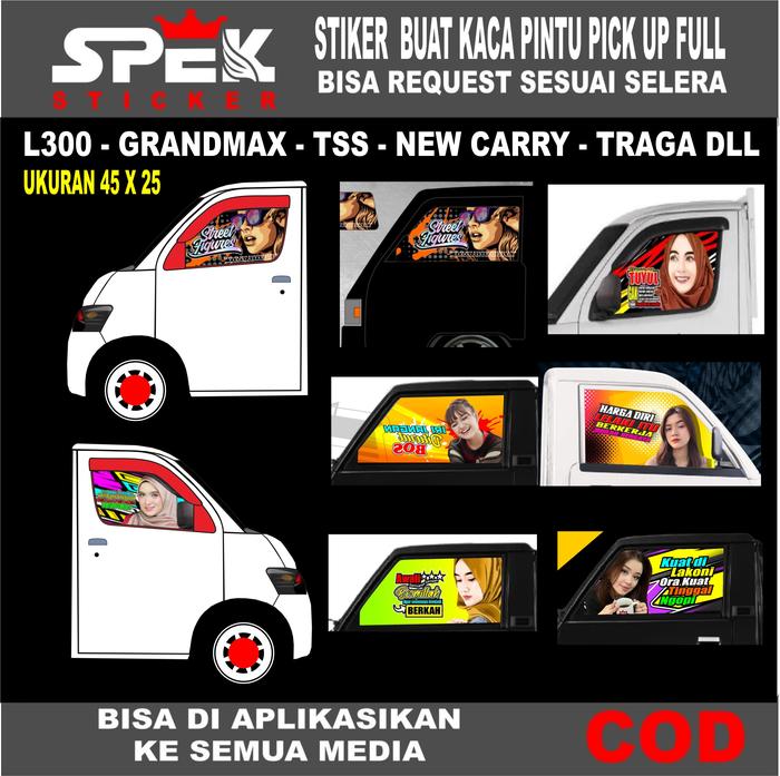 Jual Sticker kaca pintu Pick up bisa request sesuai selera - kiri - Kab ...