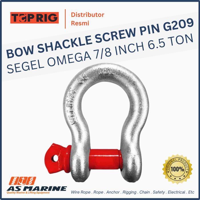 Jual Shackle / Segel Omega Screw Pin G209 7/8 Inch 6.5 Ton TOPRIG ...