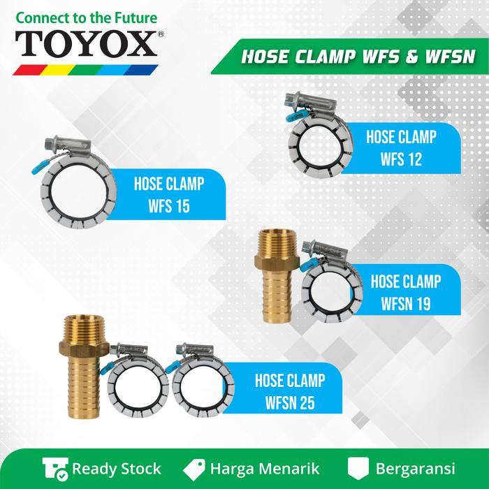 Jual Klem Selang Toyox Hose Clamp Ukuran Lengkap Dengan Oring WFS ...