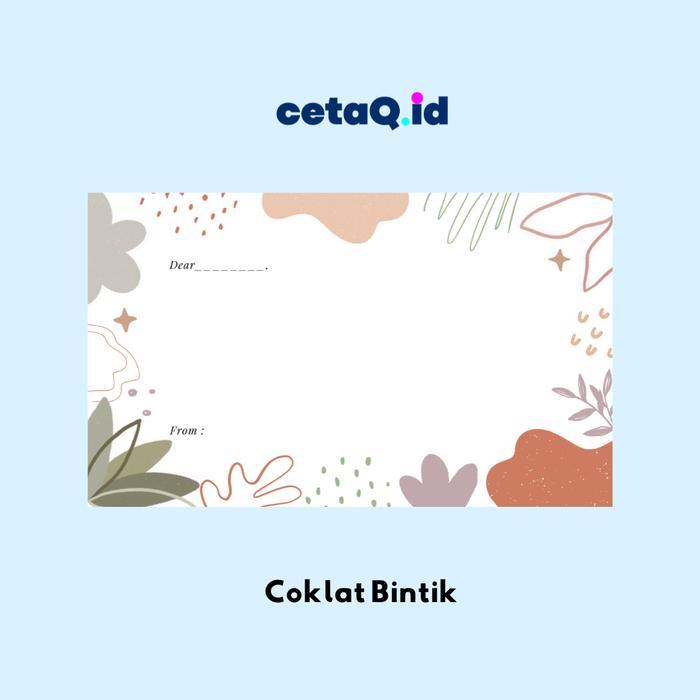 Jual [Custom Tulisan] Kartu Ucapan / Thank You Card 6 x 10 cm / Kartu ...