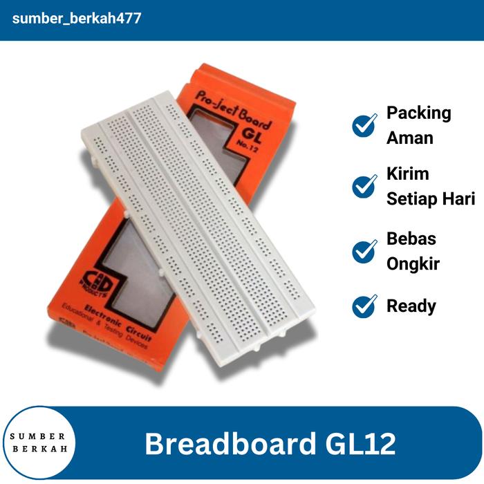 Jual Project Board Breadboard GL12 Bread Board - Kota Surabaya - sumber_berkah477 | Tokopedia