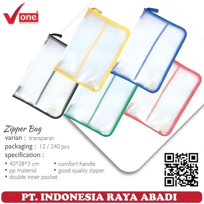 Jual Zipper Bag Black Edition / Tas Dokumen / Map Hitam - Warna Tepi ...