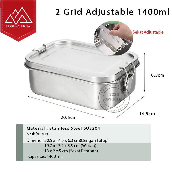 Promo Lunch Box Kotak Makan Stainless Steel Bekal Meal Box Container ...