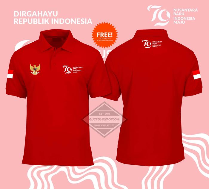 Jual TYPE 1 - logo kecil 79th agustus 2024 - POLO POLOSHIRT HUT 79th RI ...