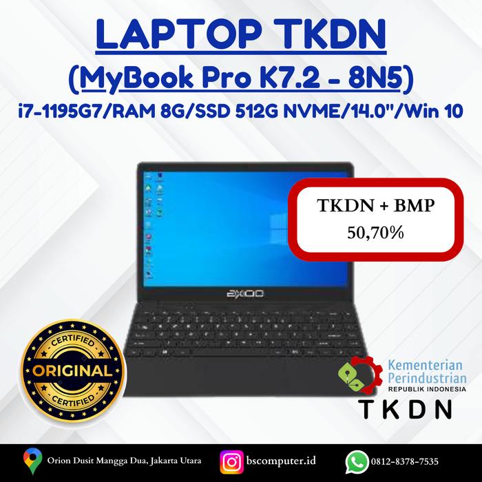 Jual Laptop Axioo TKDN MyBook Pro K7.2 8N5 (Intel Core i7-1195G7, 8GB ...