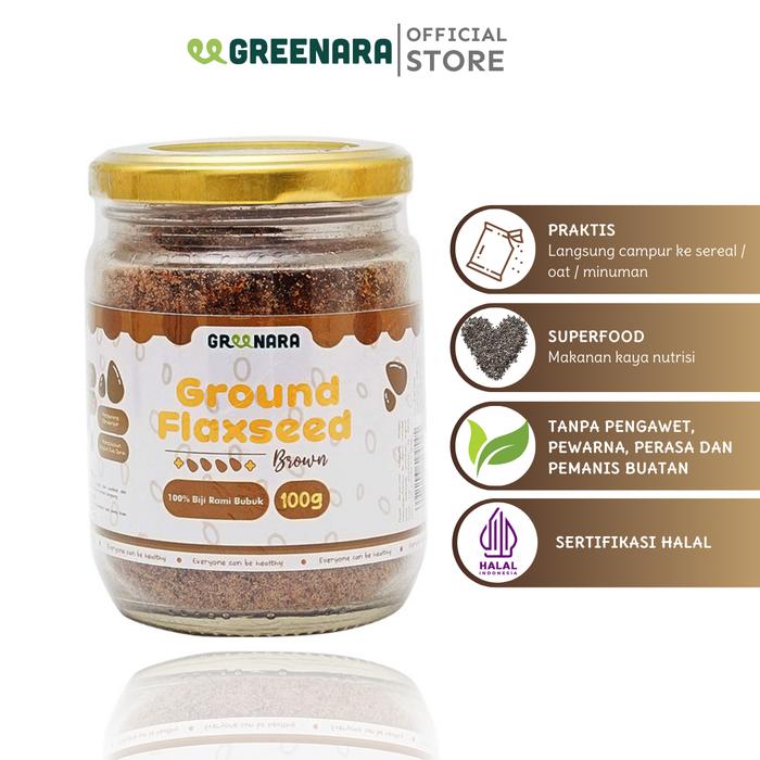 Promo Bubuk Biji Rami Coklat 100gr / Ground Brown Flaxseed - Jakarta ...