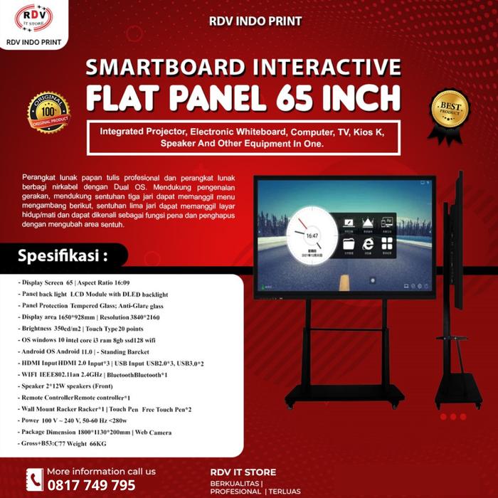 Jual Smartboard Interactive Flat Panel 65 inch - Kota Bekasi ...