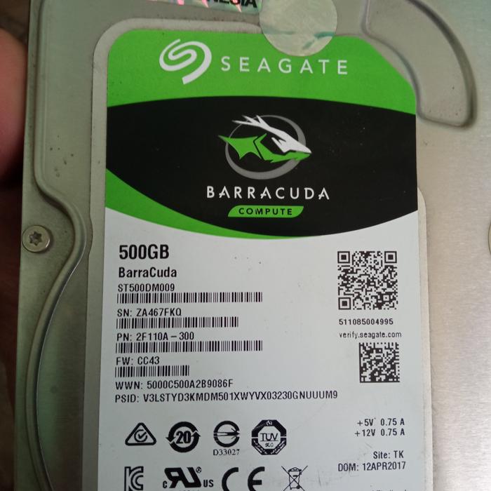 Jual Desktop HDD Hardisk Harddisk merk Seagate 500gb Murah Meriah - Kab ...