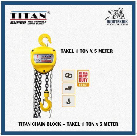 Jual TITAN Chain Block 1 Ton x 5 Meter - Takel Katrol 1 Ton x 5 Meter ...