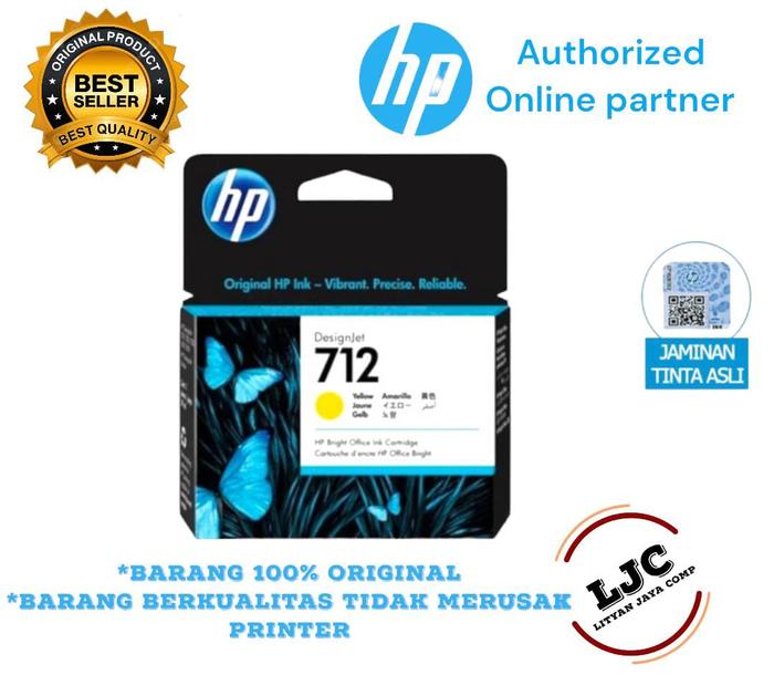 Jual Tinta HP 712B 80ml Black and 712 colour for HP DesignJet Original ...