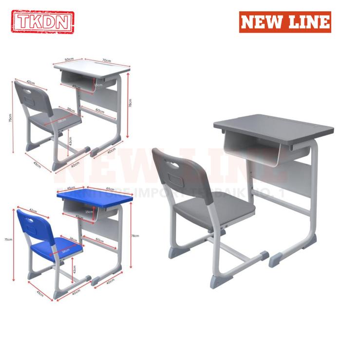 Jual New Line - Meja Siswa TKDN / Bangku Sekolah Satu Set / Meja Kursi ...