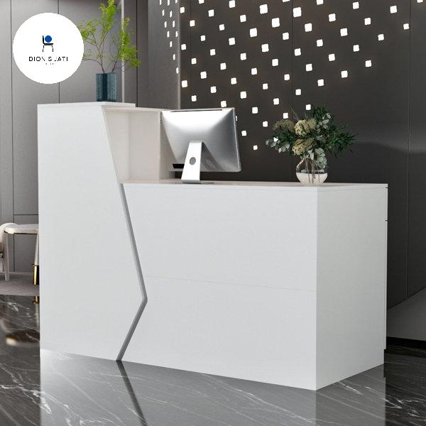 Jual reception desk meja resepsionis hotel kayu meja kasir - Kab ...