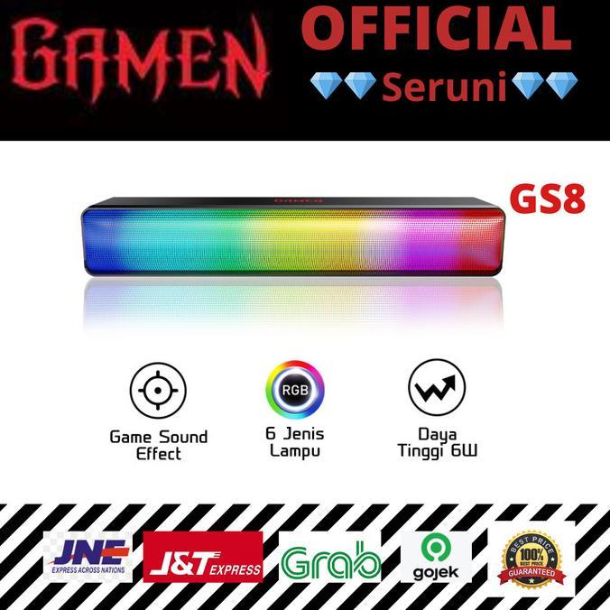 Jual (SERUNI) GAMEN GS8 Multimedia Speaker Gaming RGB Original ...