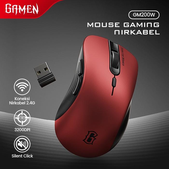 Jual Mouse Gaming GAMEN GM200W WIRELESS - Red - Kota Semarang - CCTV ...