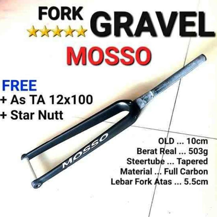 Jual Fork Mosso Carbon Gravel 700c Taper Ta 12 x 100mm - Kota Surabaya ...