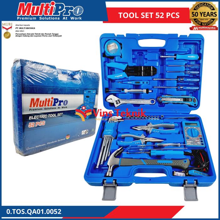 Jual Multipro ToolKit 52 Pcs Alat Pertukangan Kunci Set Tool Kit Set ...