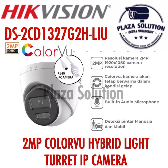Jual HIKVISION DS-2CD1327G2H-LIU 2MP COLORVU HYBRID LIGHT TURRET IP CAMERA - Kota Makassar ...