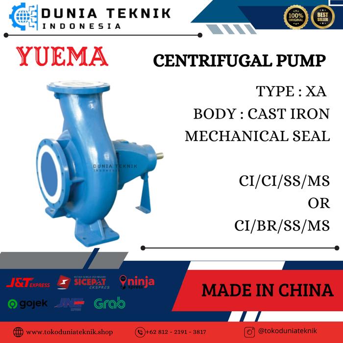 Jual YUEMA XA 65-20 CENTRIFUGAL PUMP - CAST IRON MECHANICAL SEAL - CI ...