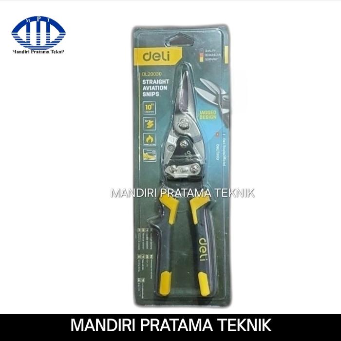 Jual gunting baja ringan 10 inch/aviation snip straight DELI - Jakarta ...
