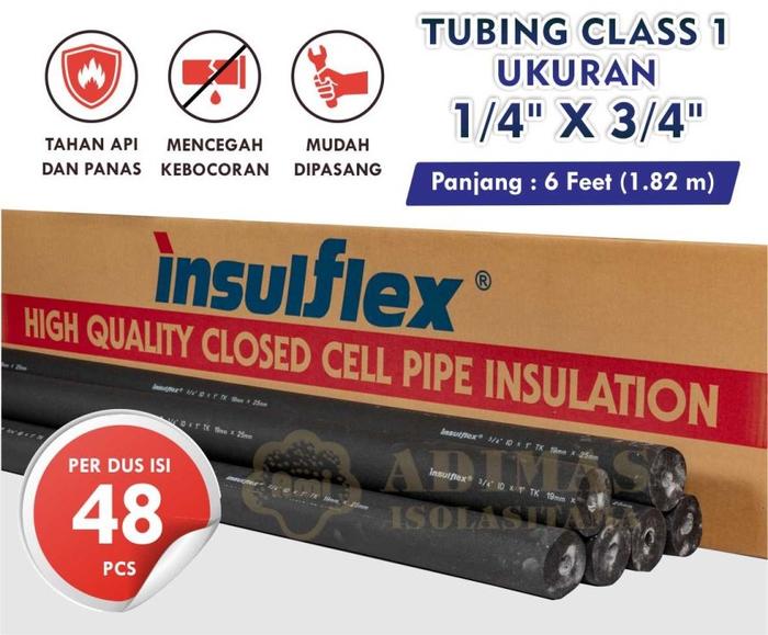 Jual Insulflex 1/4 x 3/4 Inch Insulasi Pipa Panjang 1,82 Meter Class ...