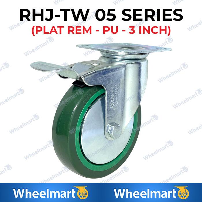 Jual RODA MEDIUM-HEAVY DUTY RHJ-TW 05 SERIES PU - 3 INCH - Brake (Rem ...