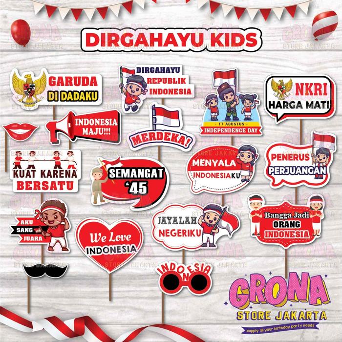Jual Acc Props Photobooth Dirgahayu Hut RI Kids / Photobooth Dirgahayu ...