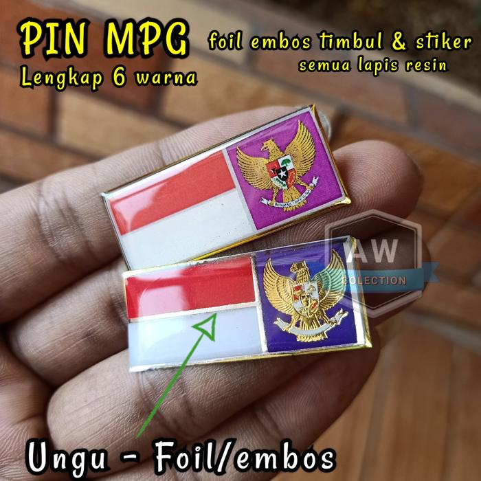 Jual PIN BENDERA MERAH PUTIH GARUDA ATAU PIN MPG ( EMBOS TIMBUL ...