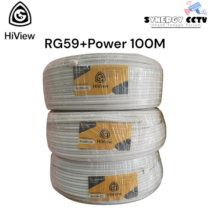 Jual KABEL COAXIAL RG59 PLUS POWER CCTV HIVIEW 100M /Roll PUTIH - Kota ...