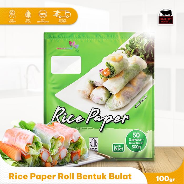 Jual Rice Paper Roll Java Super Food Bulat 20 lembar / Kulit Lumpia ...