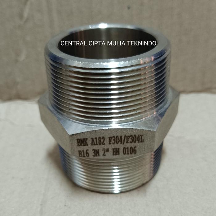Jual Double Nepel 2" inch Stainless ss 304 Class #3000 psi NPT ...