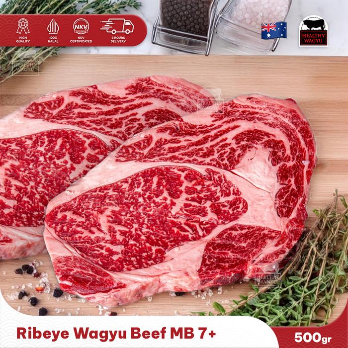Jual Australian Premium Wagyu Ribeye Steak Mb 7+ 500gr - Kota Bandung ...