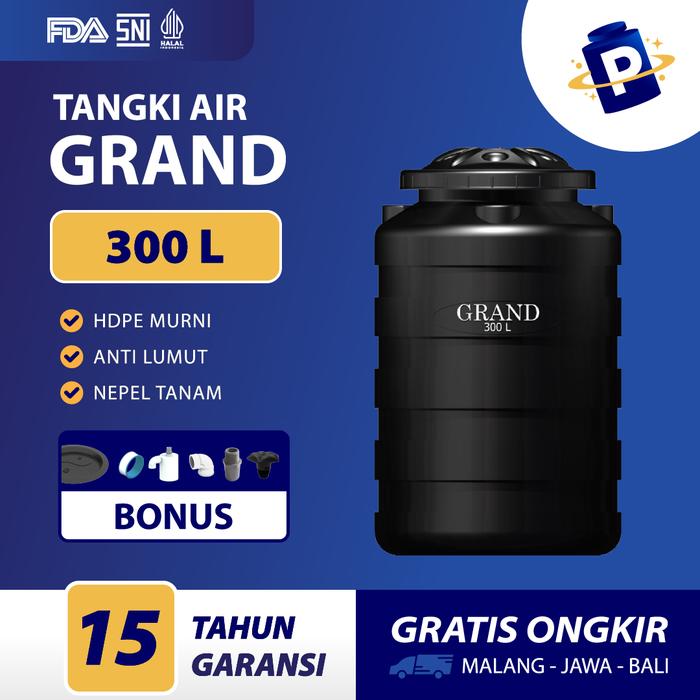 Promo Tangki Tandon Toren Air 300 Liter Anti Lumut Serifikasi Halal No ...