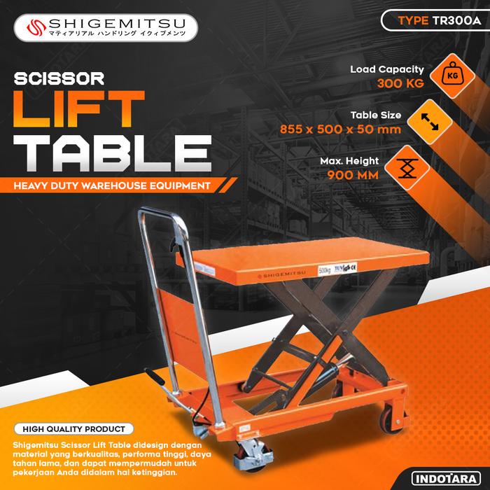 Promo Scissor Lift Table 300kg Shigemitsu - TR300A Cicil 0% 3x - Kab ...