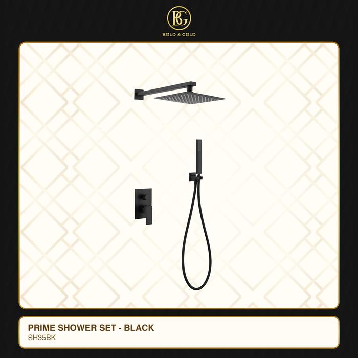 Jual PRIME SHOWER SET - BLACK - SHOWER SET HITAM TANAM DINDING - Kota ...