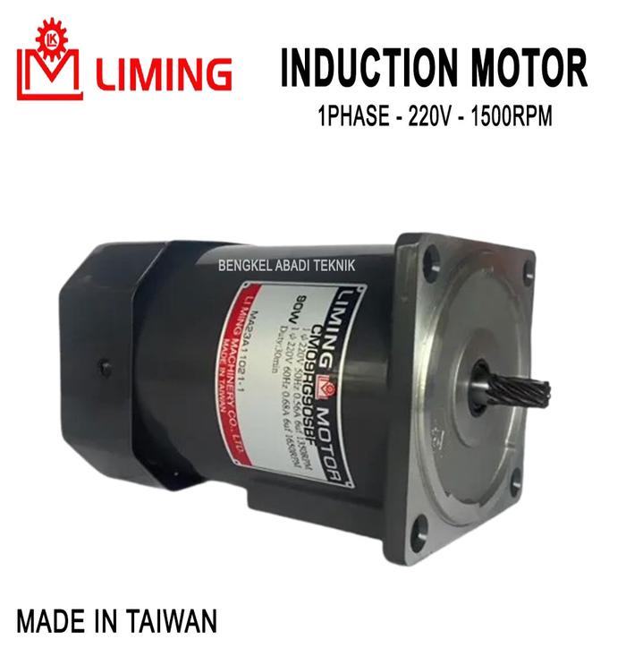 Jual LIMING INDUCTION MOTOR CM-09IG90S-BF 90WATT 1PHASE 220V 1500RPM ...