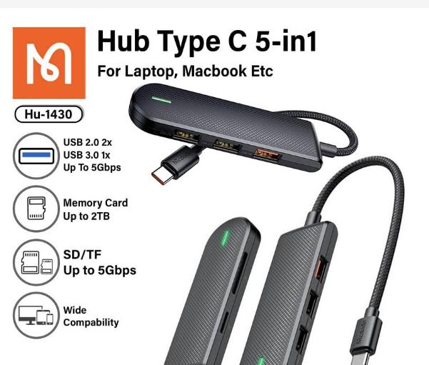 Jual Mcdodo Hub 1430 Hub Type-C 5 in 1 USB 3.0 SD Card Micro SD Fast Quick Transfer Data ...