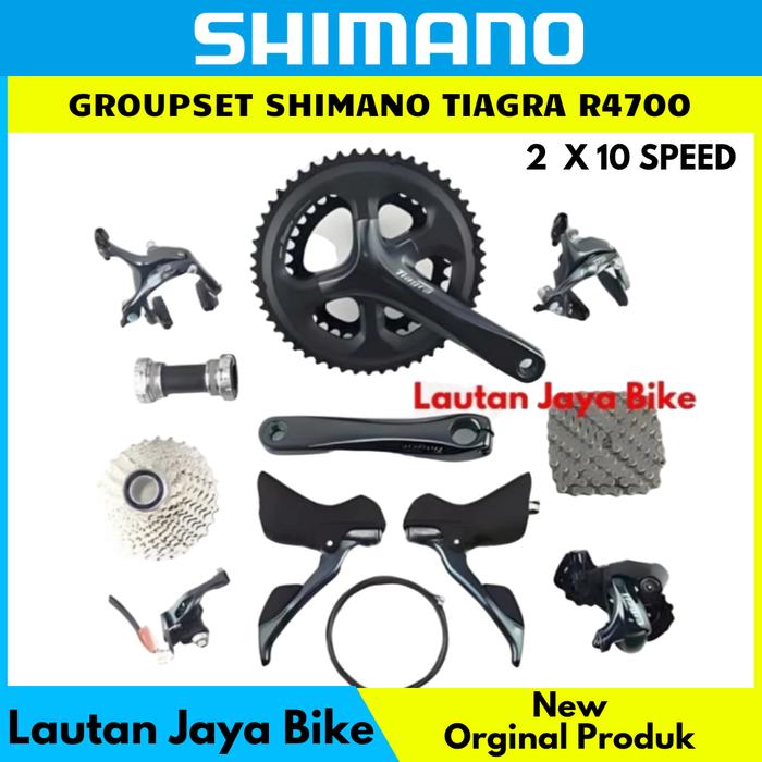 Jual Groupset Shimano Tiagra 4700 2 x 10 SP Road Bike Gravel Brifter ...