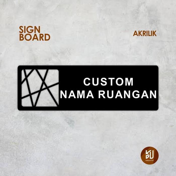 Jual Sign akrilik penanda custom bisa request nama, ukuran 8x25cm ...
