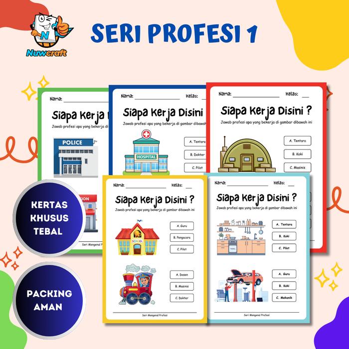 Jual Nuwcraft - Worksheet - Seri Profesi 1 - Activity Worksheet Anak ...