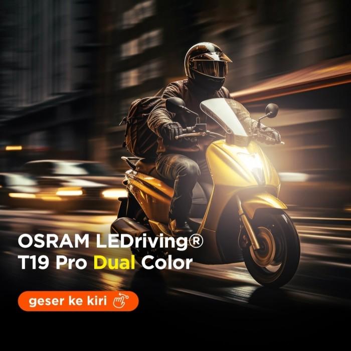 Jual Lampu Motor LED OSRAM LEDriving T19 Pro Dual Color Dua Warna Dekat Putih Jauh Kuning H6 M5 ...