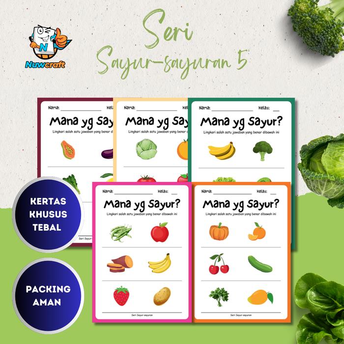 Promo Nuwcraft - Worksheet - Seri Sayur-sayuran 5 - Activity Worksheet ...