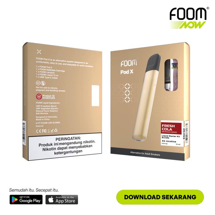 Jual FOOM POD X BUNDLING LIQUID (BRILLIANT GOLD FRESH COLA 15ML ...