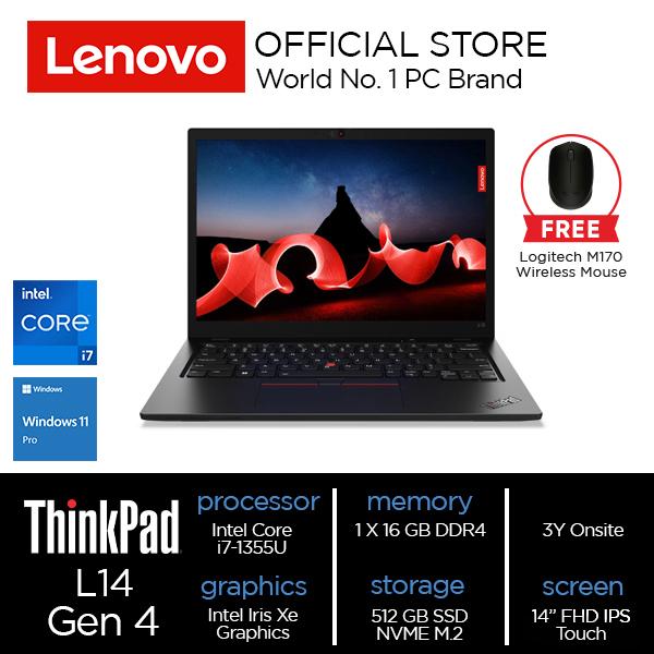 Promo Lenovo Thinkpad L14 Gen 4 i7-1355U 16 GB 512 SSD TOUCH W11 Pro Cicil 0% 3x - Jakarta Pusat ...