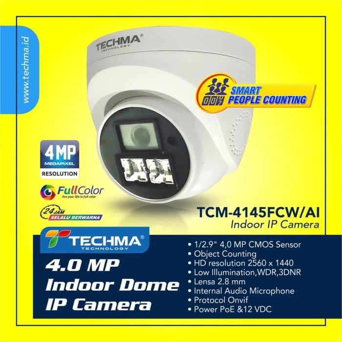Jual TECHMA TCM-4145FCW/AI Camera Indoor IP 4.0MP Fullcolor + Audio - Kota Semarang - CCTV ...